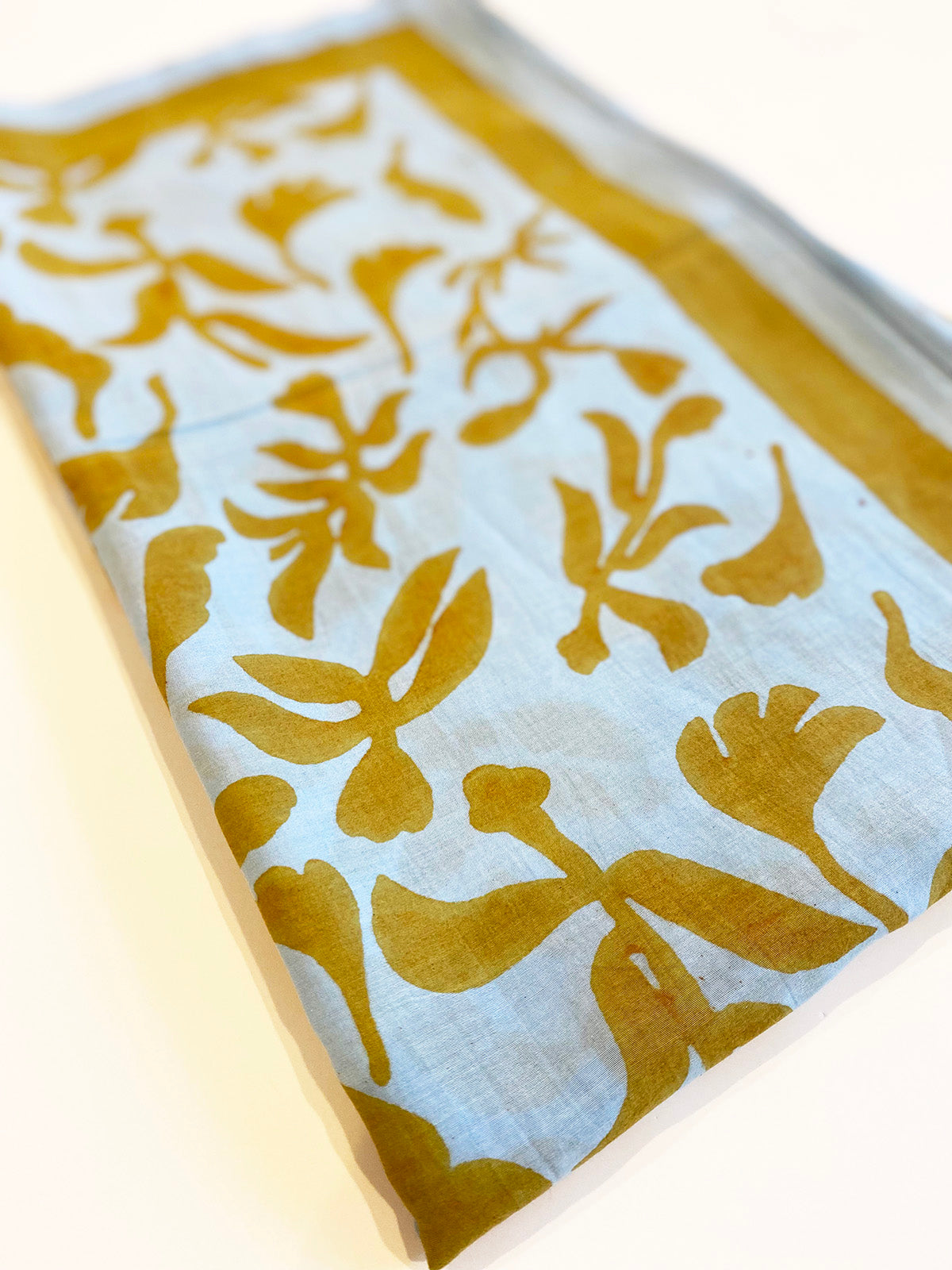 Amisha | Block Print Cotton Silk Scarf | Collage Sky – Amisha Design