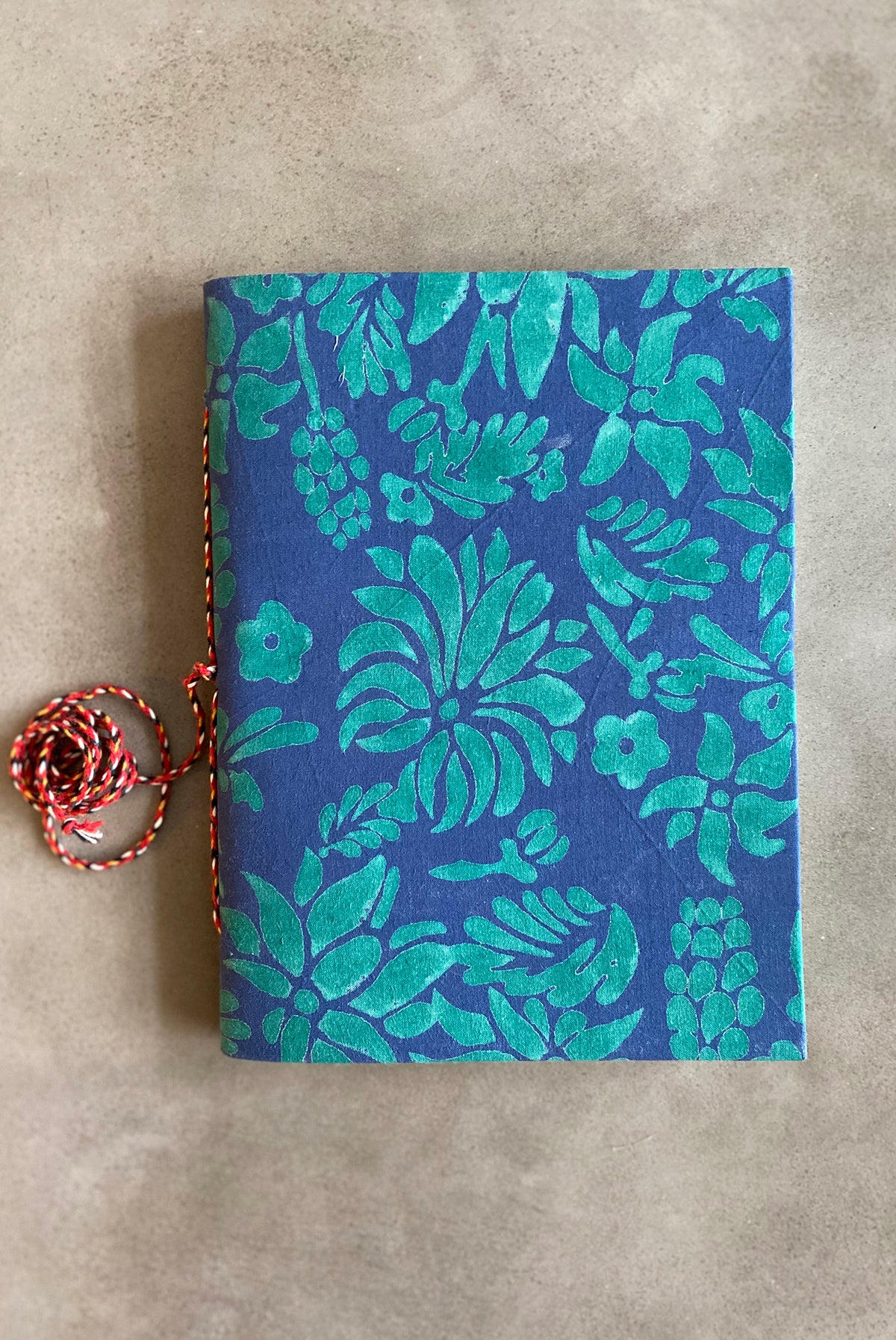 Amisha | Block Print Handmade Paper Large Journal | Flora Navy – Amisha ...