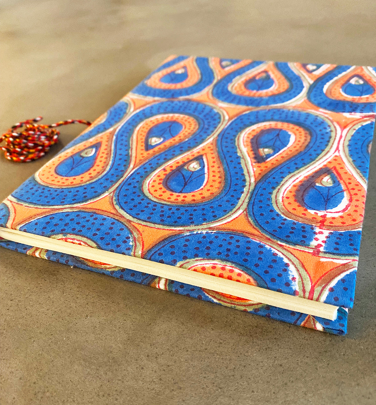 Amisha | Block Print Handmade Paper Large Journal | Snake Flower ...