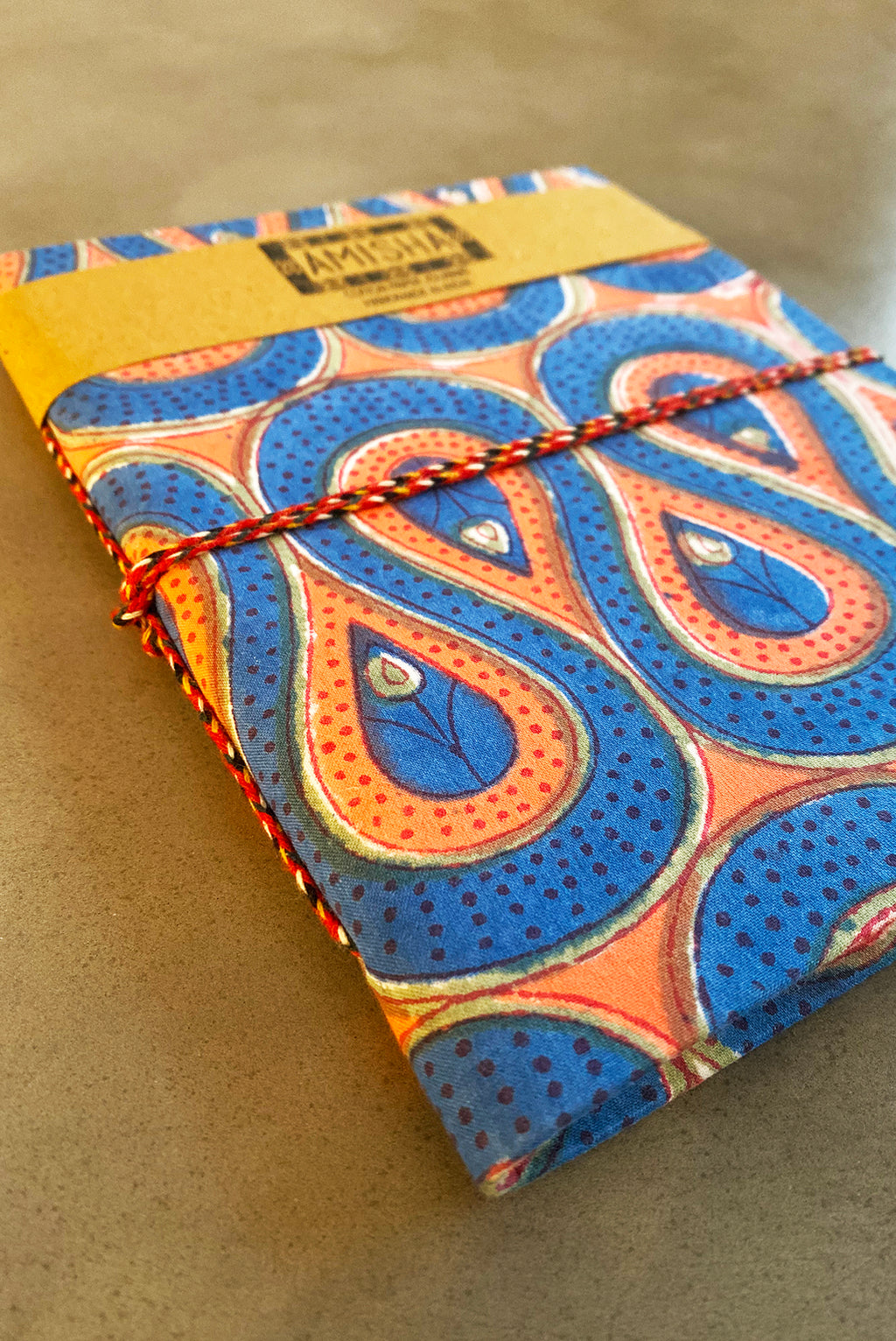 Amisha | Block Print Handmade Paper Large Journal | Snake Flower ...