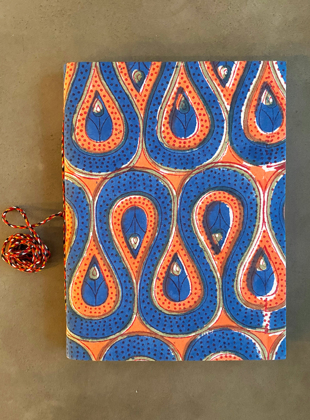 Amisha | Block Print Handmade Paper Large Journal | Snake Flower ...