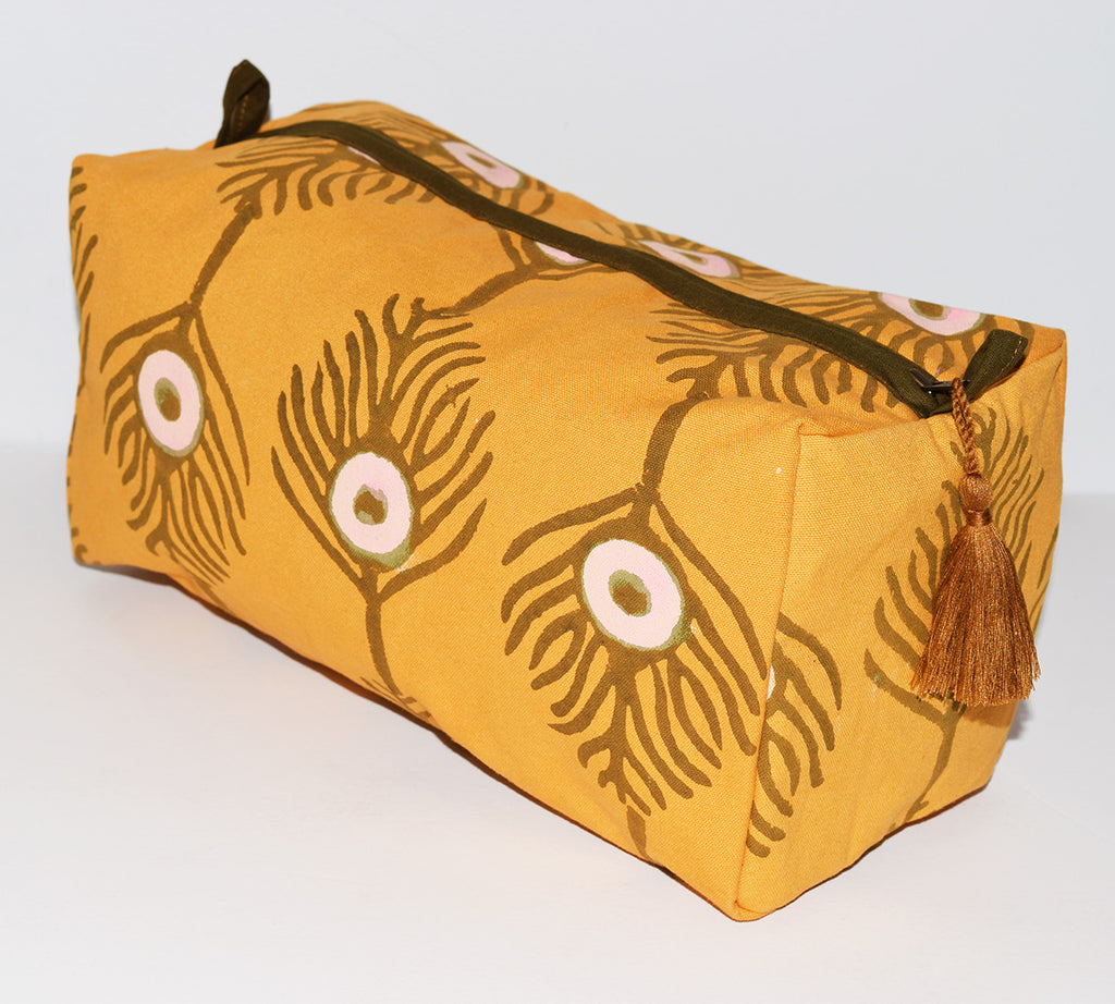 Amisha | Large Canvas Waterproof Toiletry Bag | Plumes Amber – Amisha ...