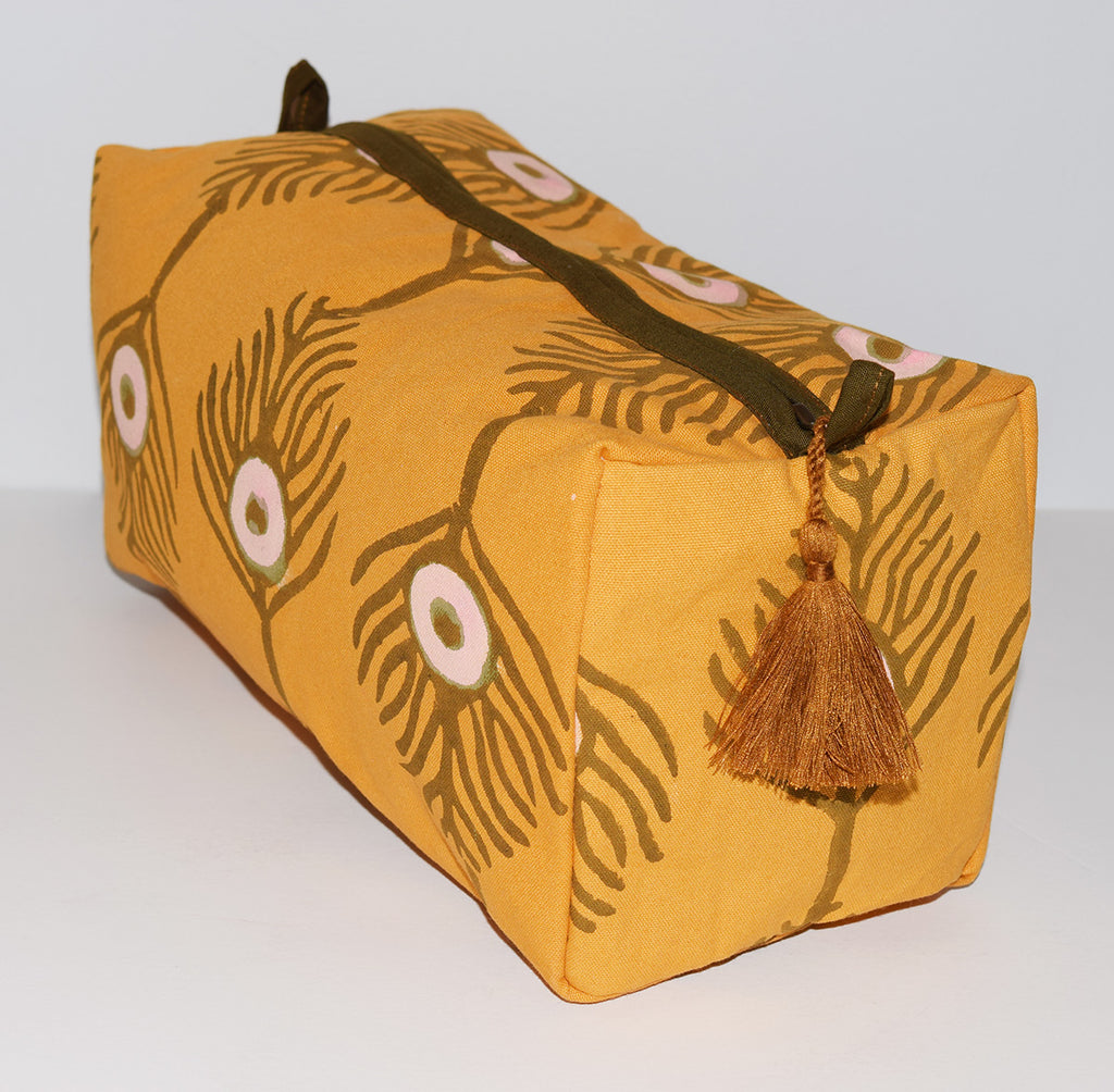 Amisha | Large Canvas Waterproof Toiletry Bag | Plumes Amber – Amisha ...