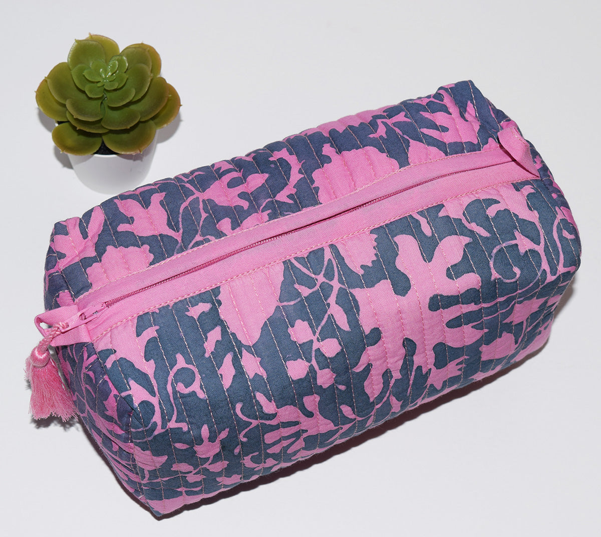 Amisha | Medium Waterproof Toiletry Bag | Shadow Floral Midnight ...